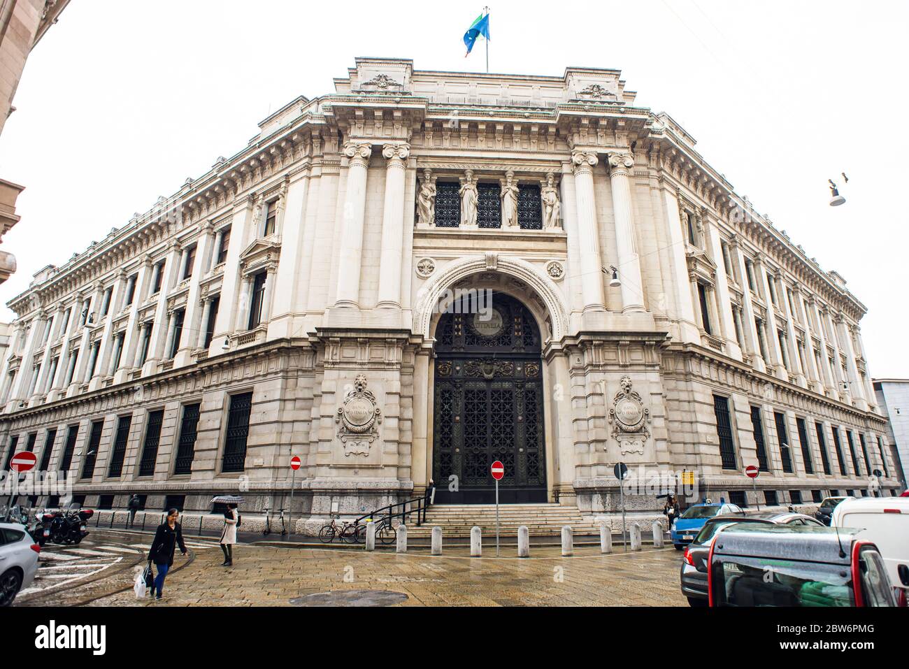 Milan. Italy - May 20, 2019: Facade of Bank of Italy (Banca d'Italia ...