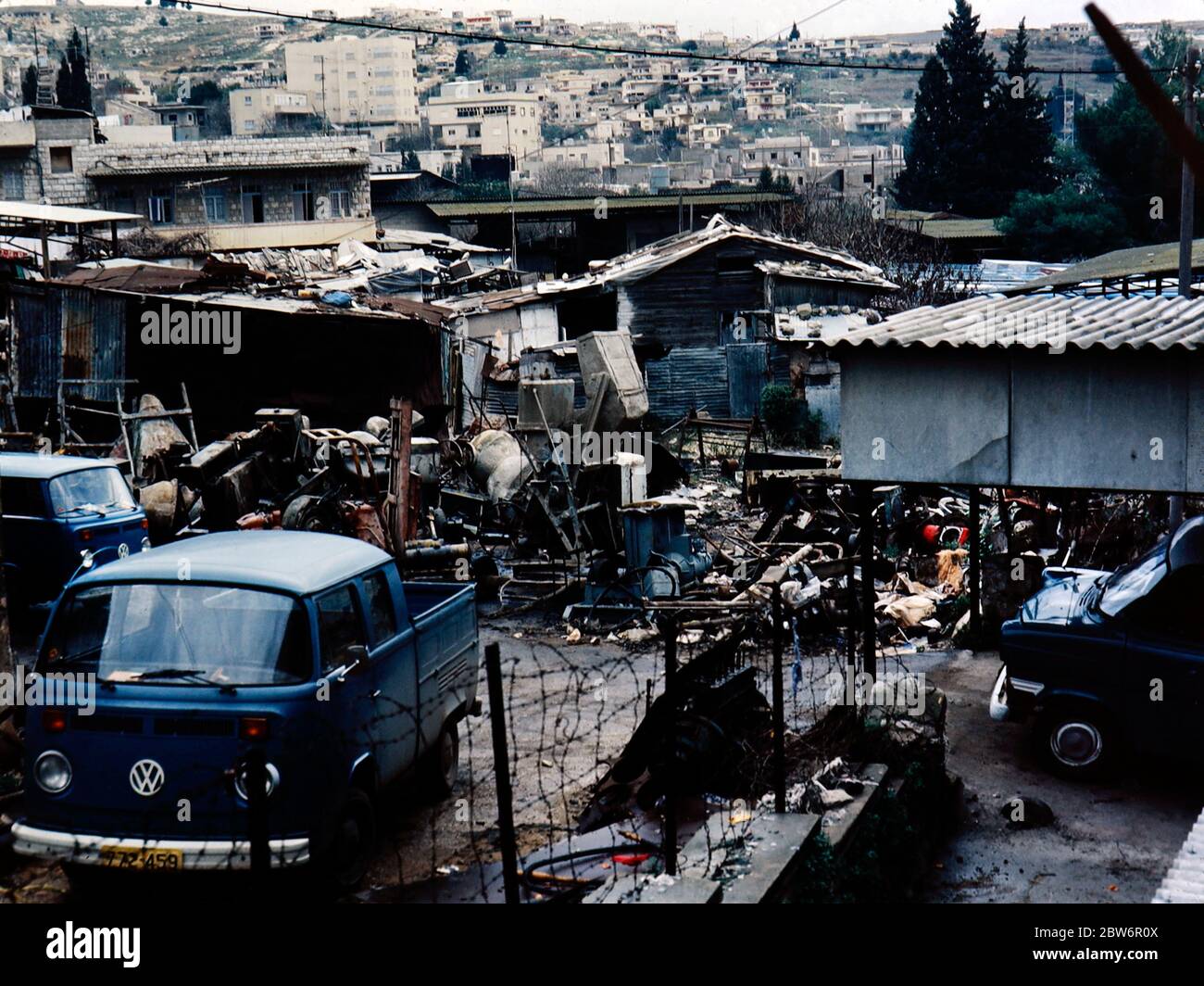 Yard in a suburb of Jerusalem, Israel pictured in 1978 Stock Photo - Alamy