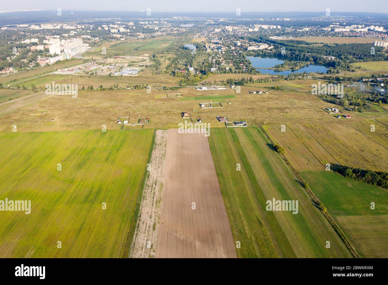 farm field, agriculture, view from above Stock Photo - Alamy