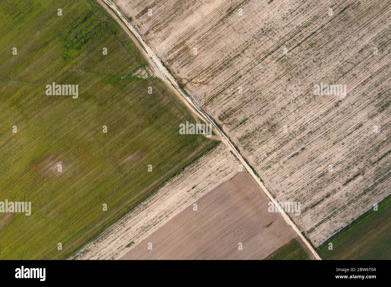 farm field, agriculture, view from above Stock Photo - Alamy