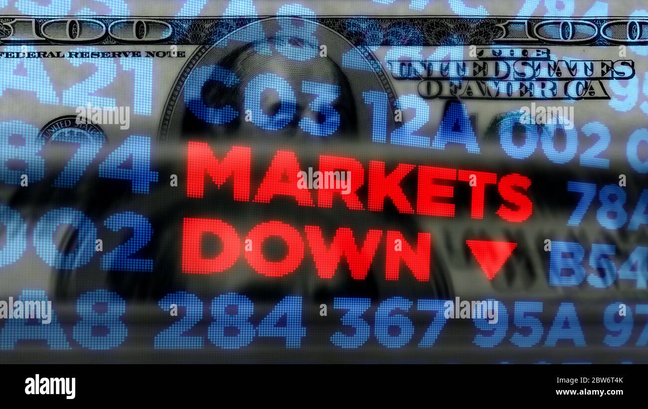 Recession, crisis, stock markets down, financial stagnation, global ...