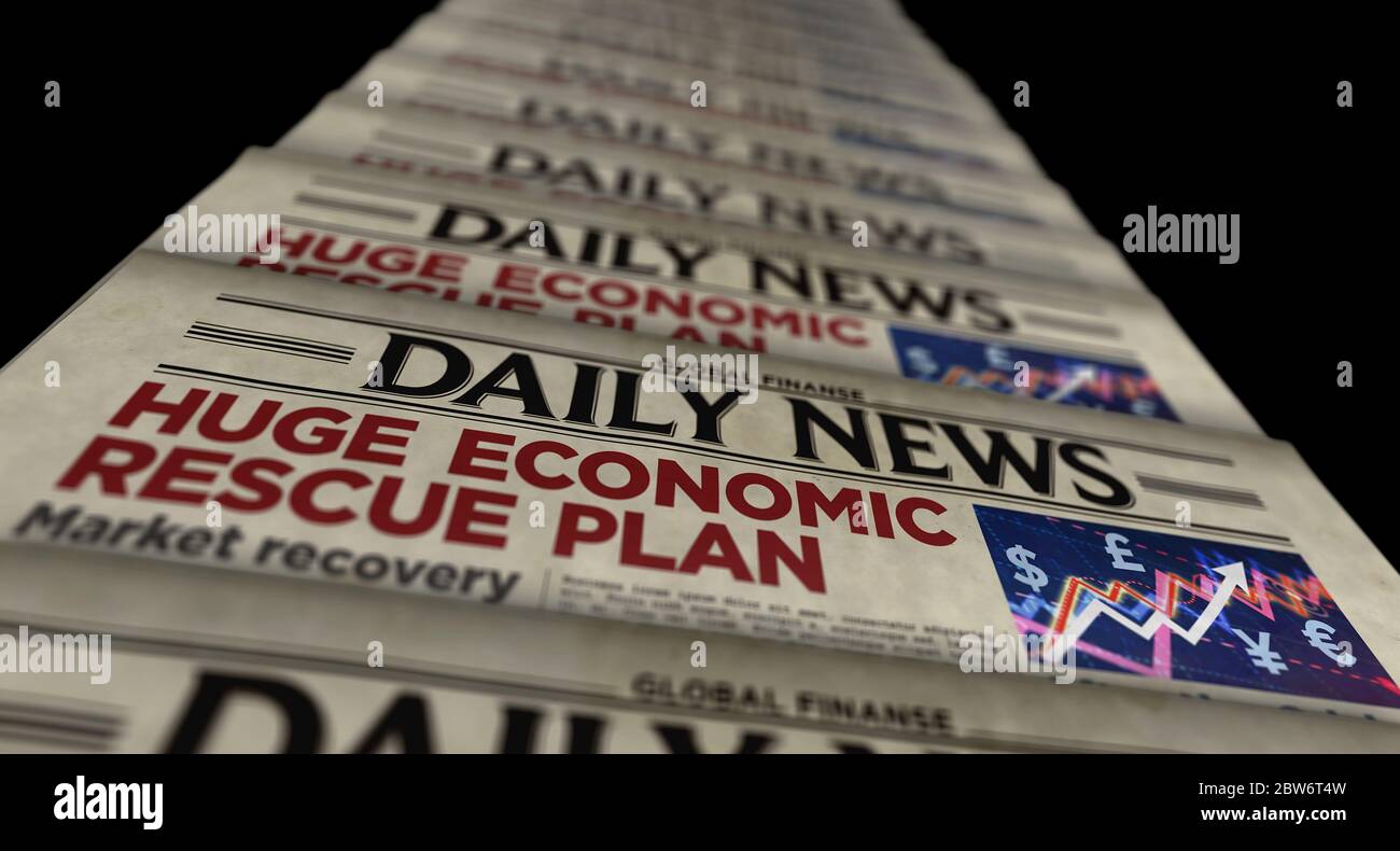 Economic rescue plan after virus pandemic, crisis and market recovery ...