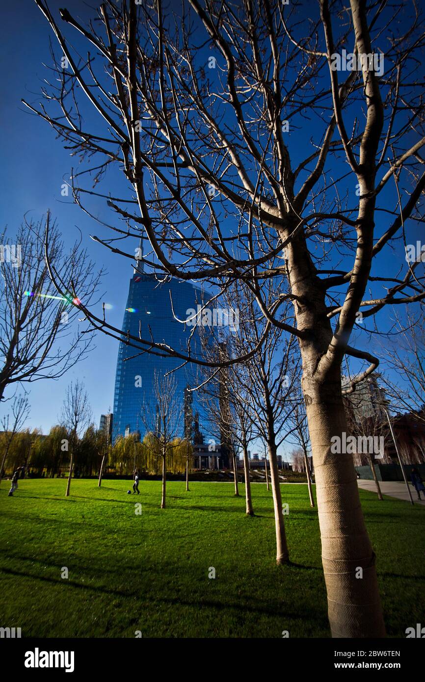 Europe, Italy, Lombardy, Milan, The Trees Library called “BAM” and the ...
