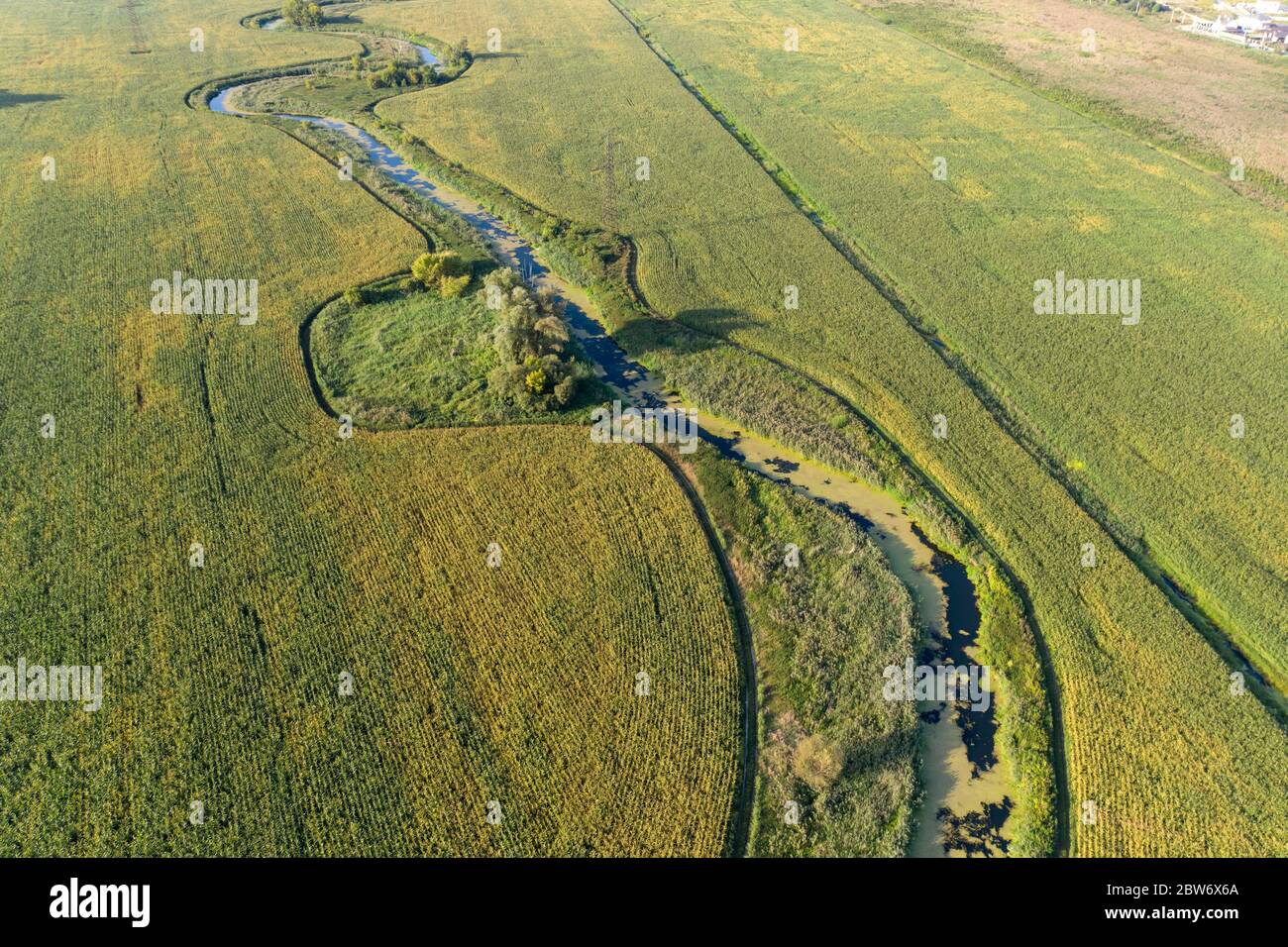 farm field, agriculture, view from above Stock Photo - Alamy
