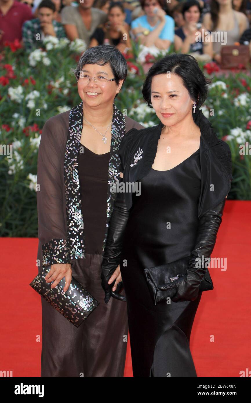 VENICE, ITALY - SEPTEMBER 10: Deannie Yip (R) attends the "Damsels In ...