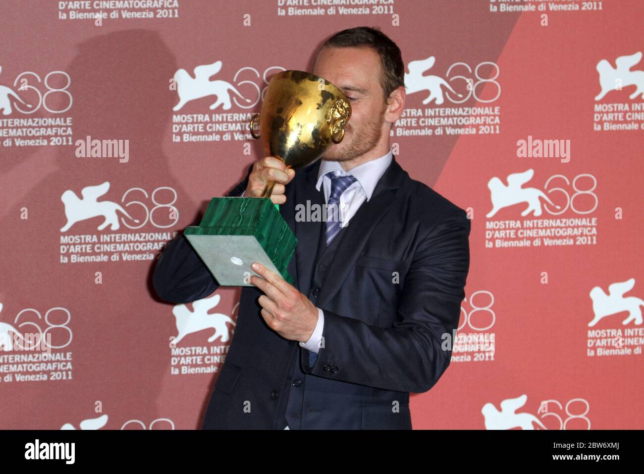 VENICE, ITALY - SEPTEMBER 10: Michael Fassbender of "Shame" poses with ...