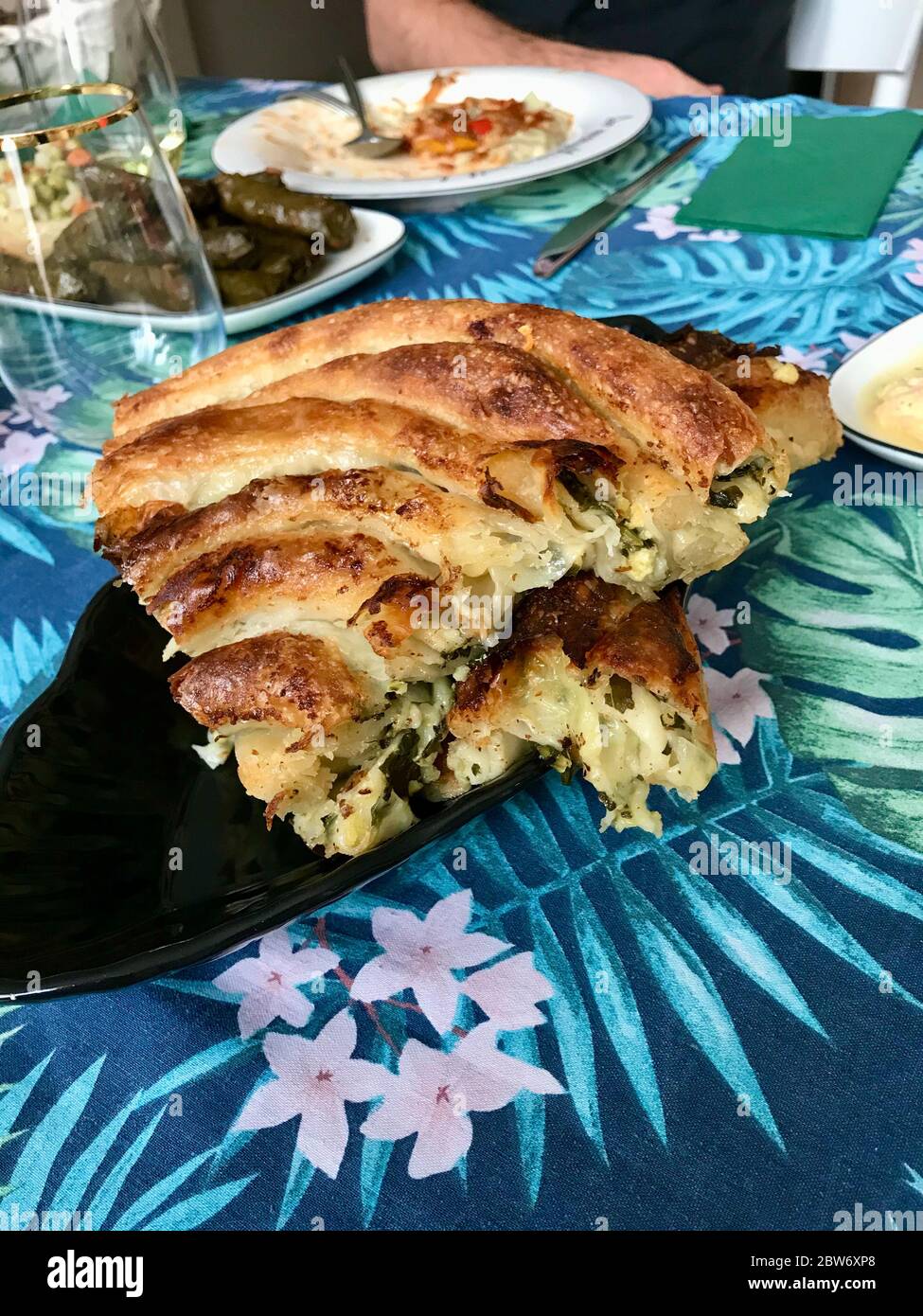Delicious Balkan Meat Phyllo Pie Called Borek / Burek with Spinach ...