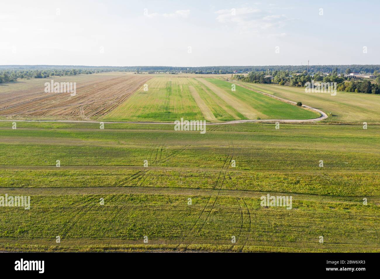 farm field, agriculture, view from above Stock Photo - Alamy