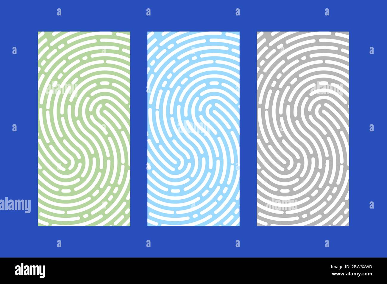 Fingerprint posters. Set of finger print line backgrounds. Vector ...