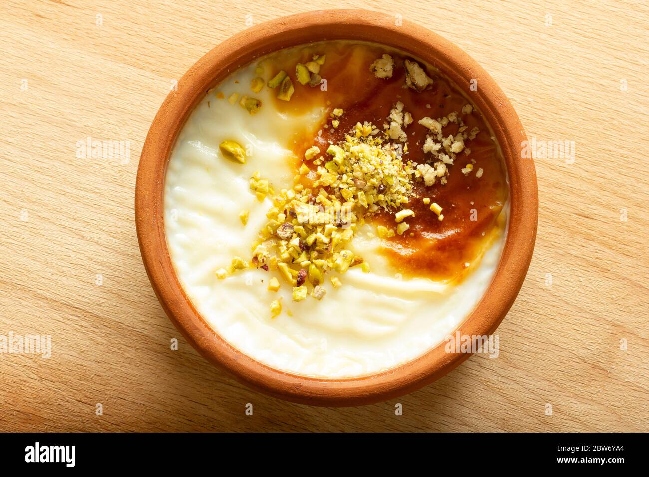 Traditional Turkish Dessert Sutlac. Rice Pudding Stock Photo - Alamy