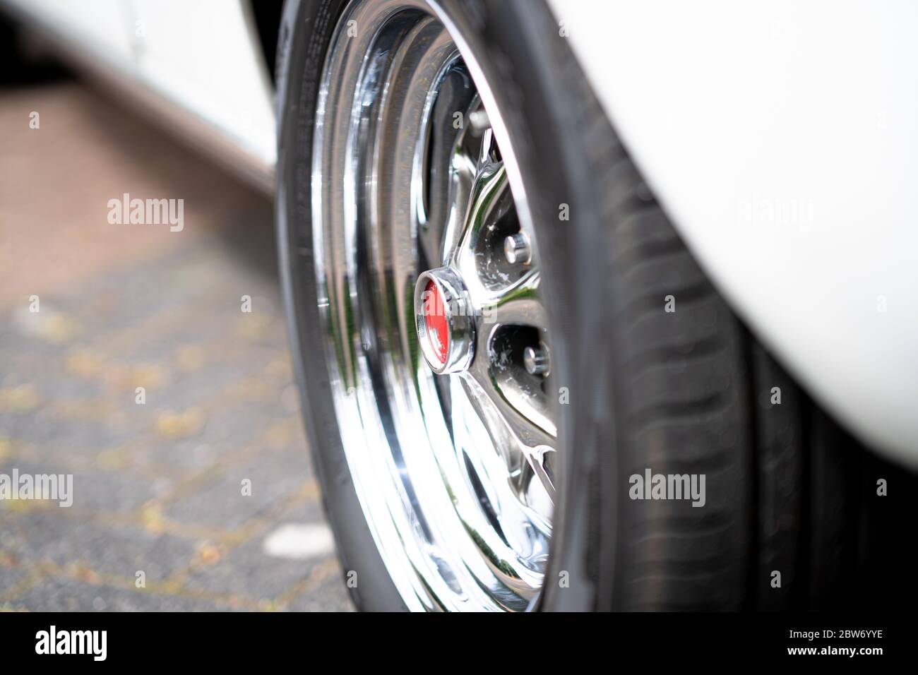 Retro exterior of old automobile, Old vehicle. Driving theme Stock ...