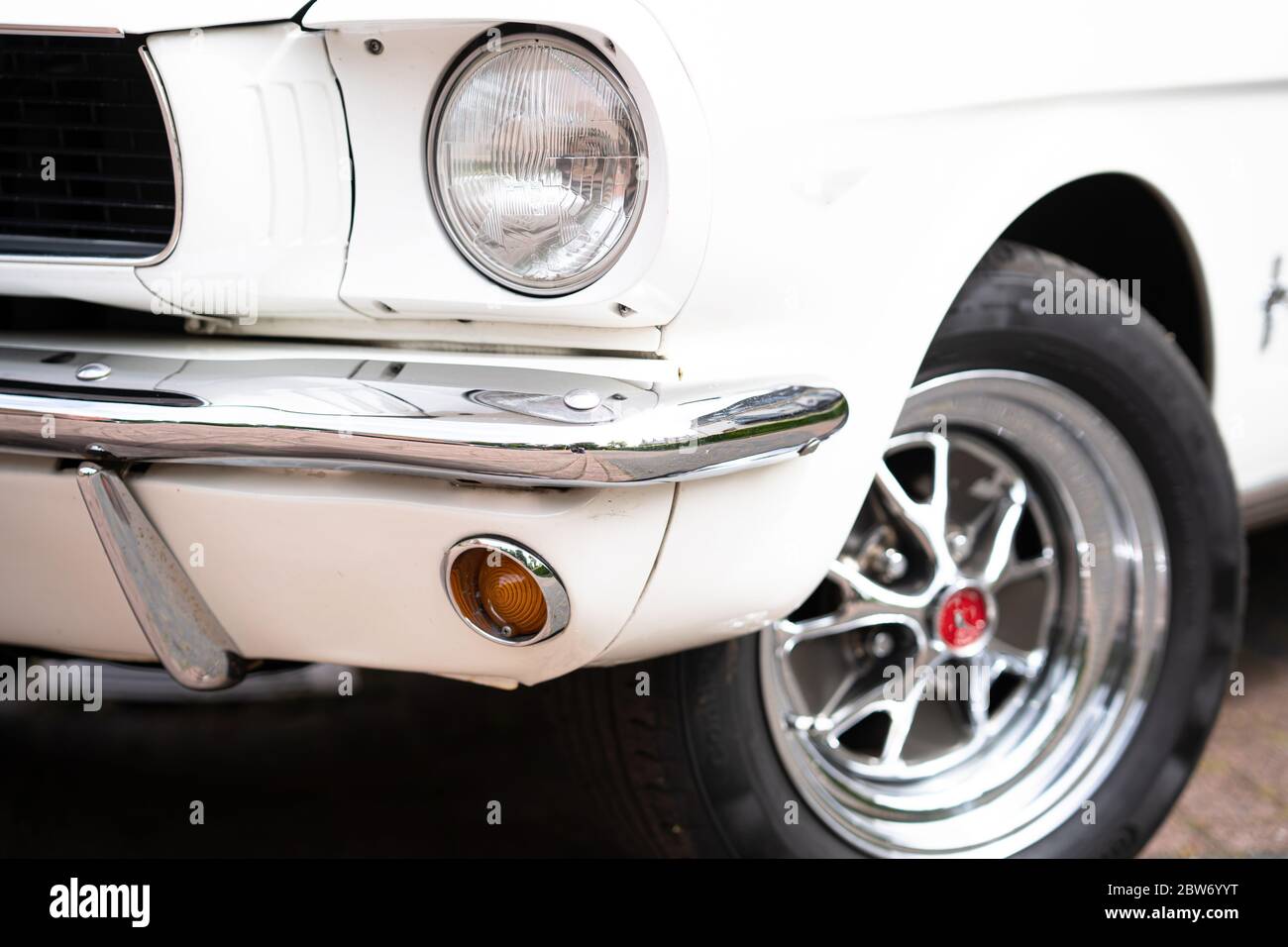 Retro exterior of old automobile, Old vehicle. Driving theme Stock ...