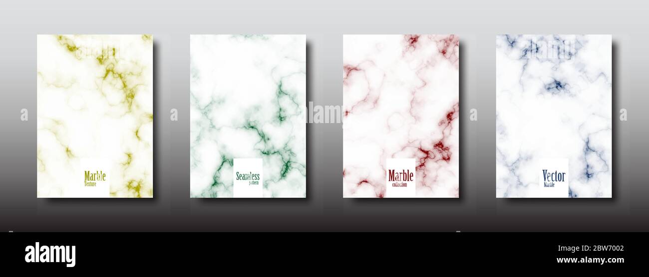 Marble texture seamless pattern collection. Abstract background ...