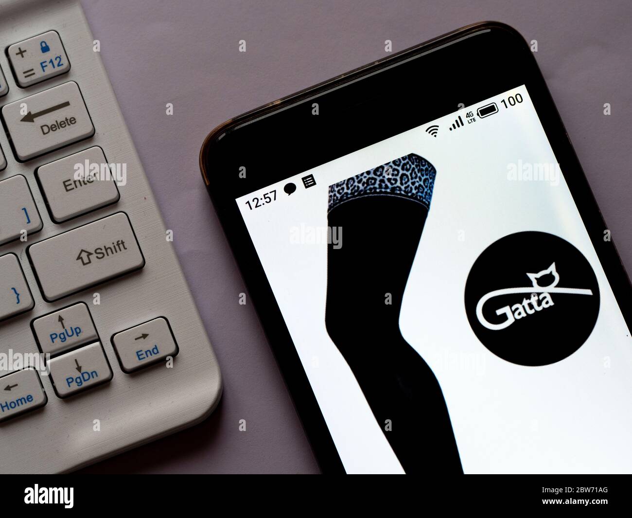 In this photo illustration e-commerce Gatta logo is seen displayed on a ...