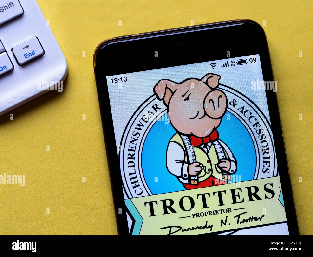 In this photo illustration e-commerce Trotters logo is seen displayed ...