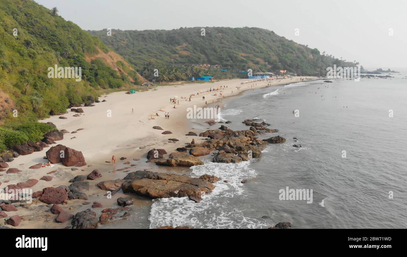 Aerial view of Kalacha beach in Goa. India Stock Photo - Alamy