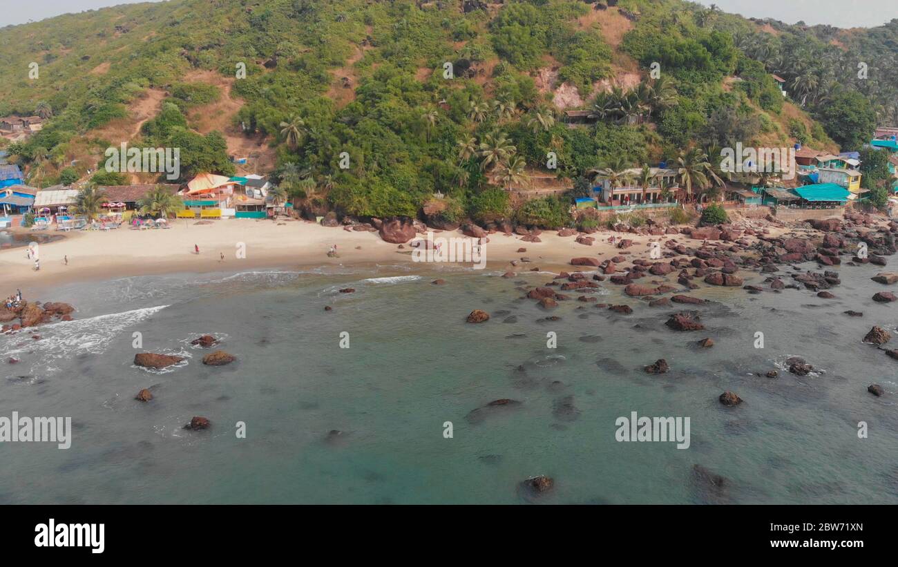 Aerial view of Kalacha beach in Goa. India Stock Photo - Alamy