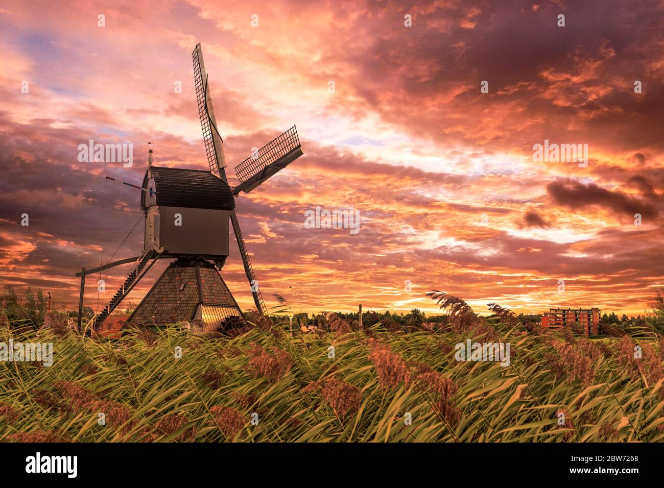 Farm landscape windmill above hi-res stock photography and images - Alamy