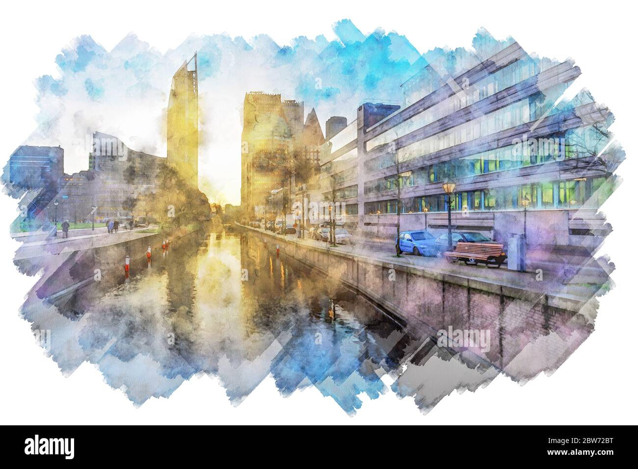 Morning water landmark Cut Out Stock Images & Pictures - Alamy