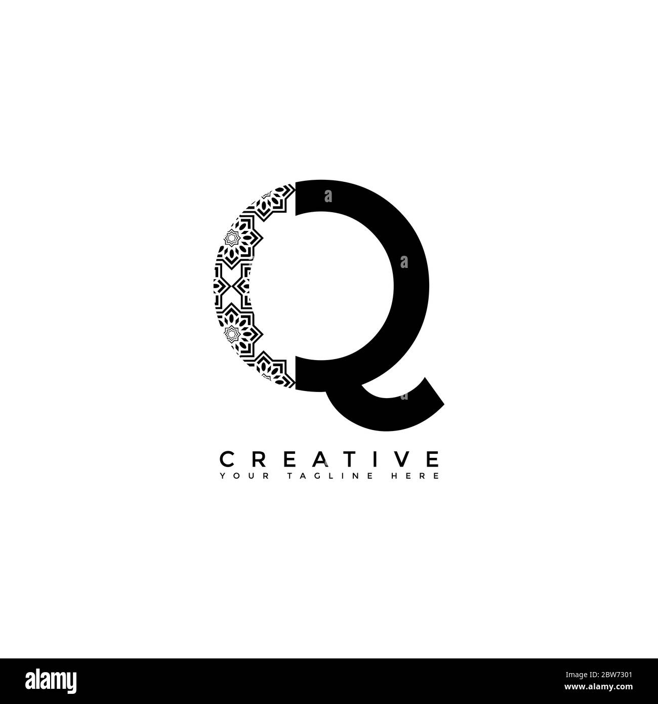 This is the design of the letter Q logo with the initial logo style ...