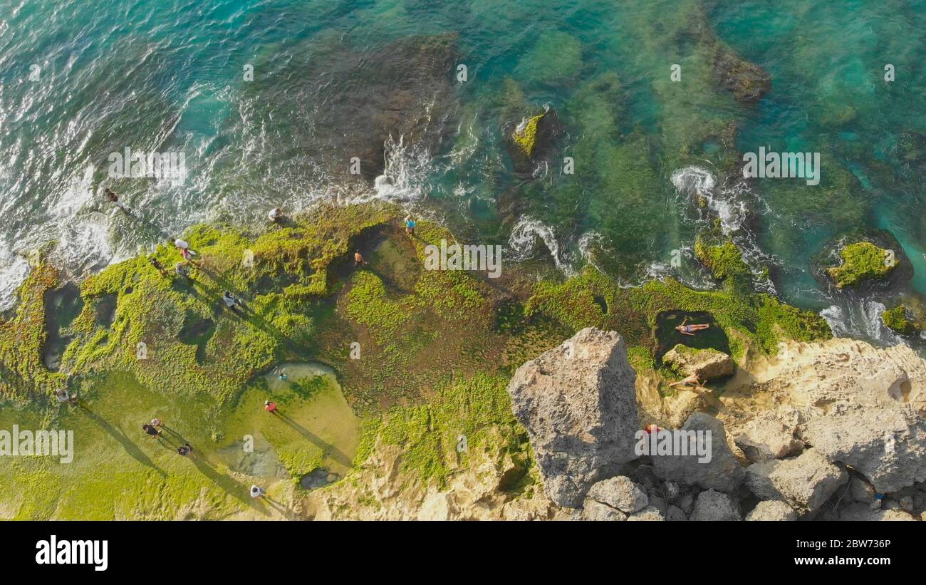 Pantai Tegal Wangi Beach, island of Bali. Indonesia. Aerial view Stock ...