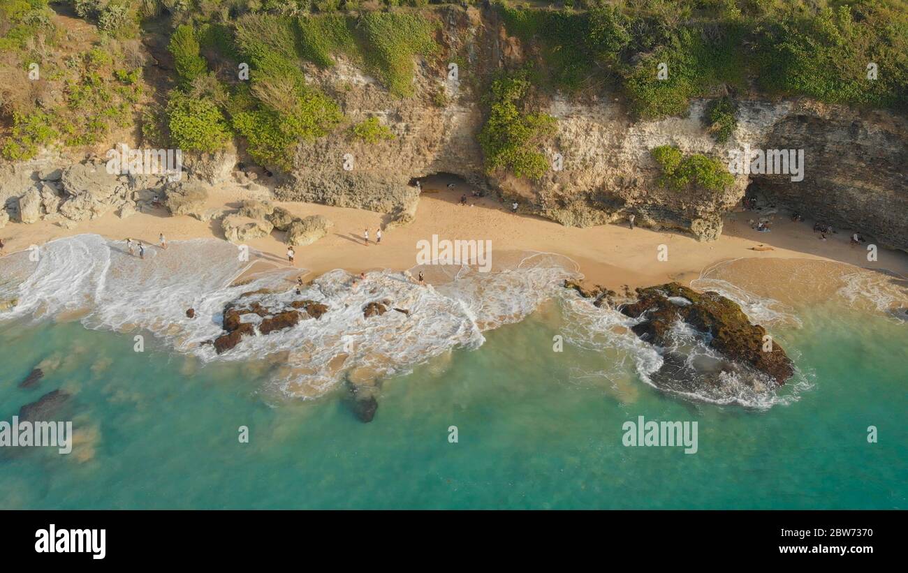 Pantai Tegal Wangi Beach, island of Bali. Indonesia. Aerial view Stock ...