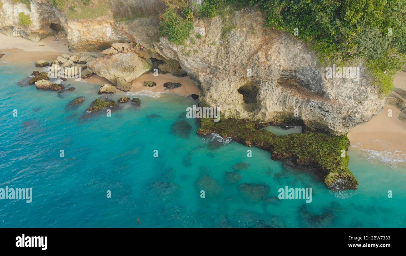 Pantai Tegal Wangi Beach, island of Bali. Indonesia. Aerial view Stock ...