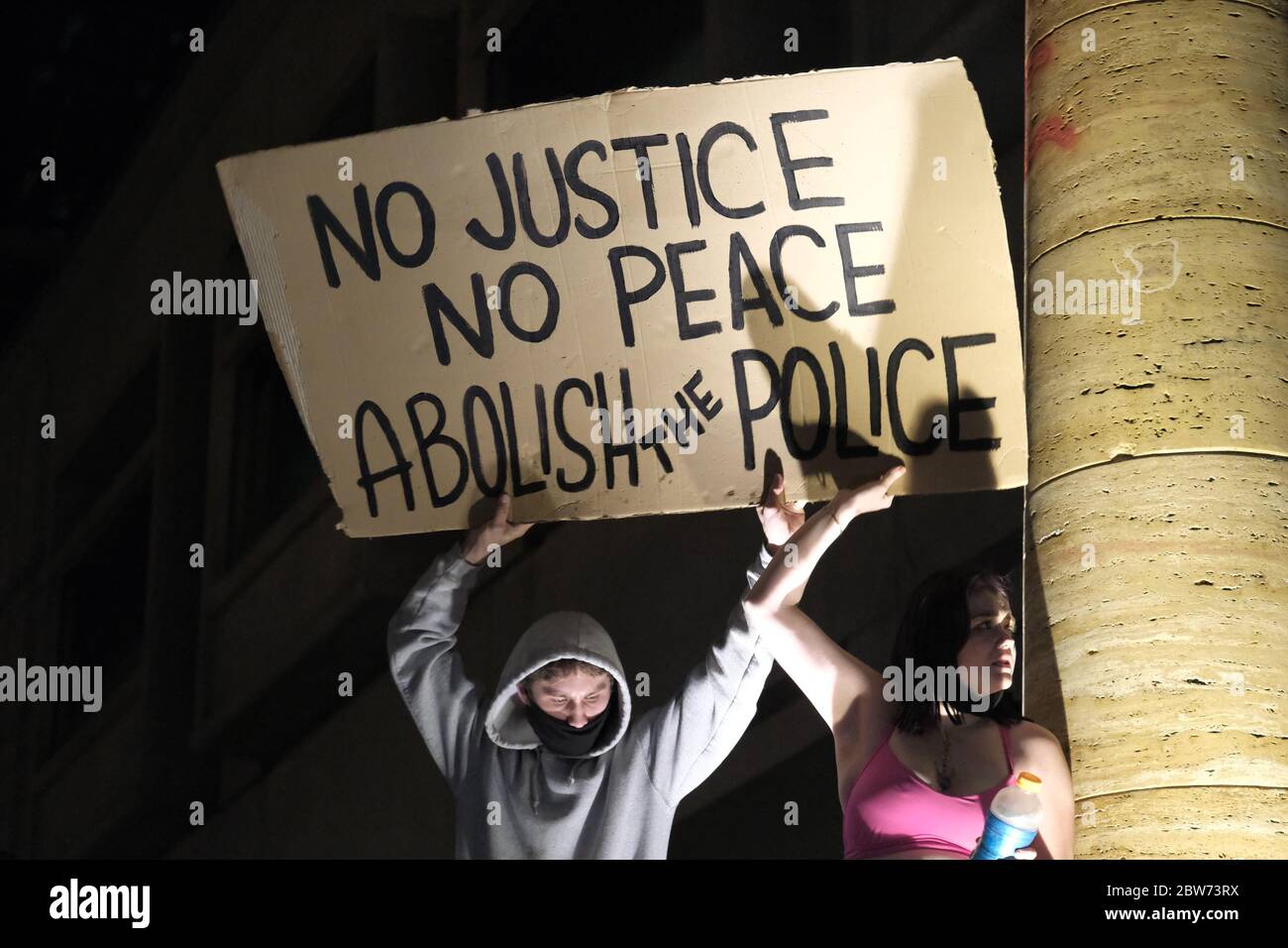 Portland, USA. 29th May, 2020. Protesters converge on the Justice ...
