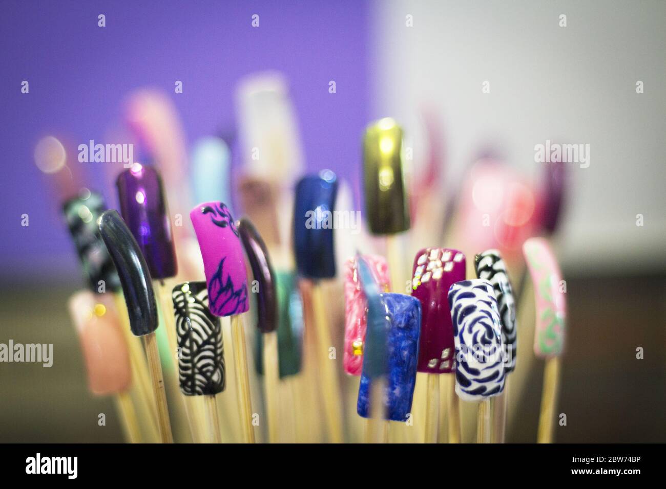 Acrylic nail designs hi-res stock photography and images - Alamy
