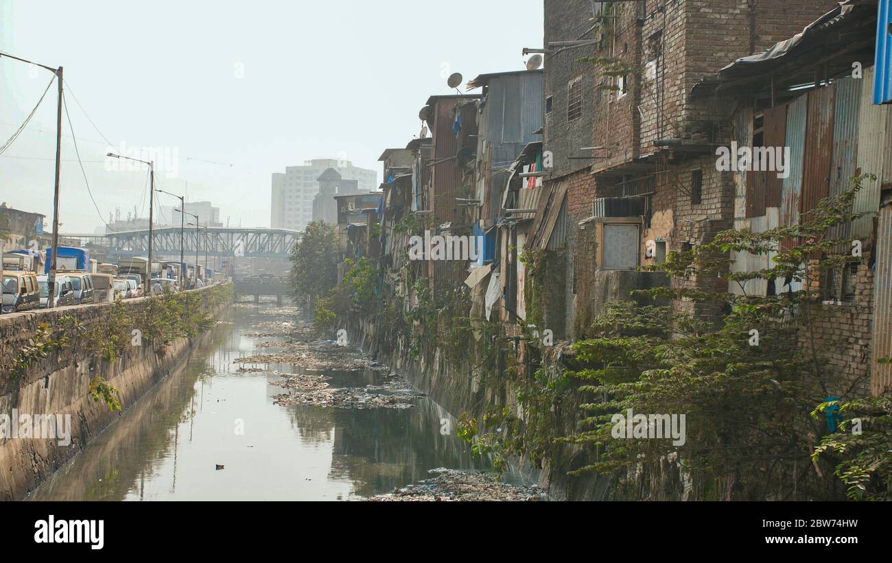 Dharavi slums in east Mumbai. Bandra District, Maharashtra, India Stock Photo - Alamy