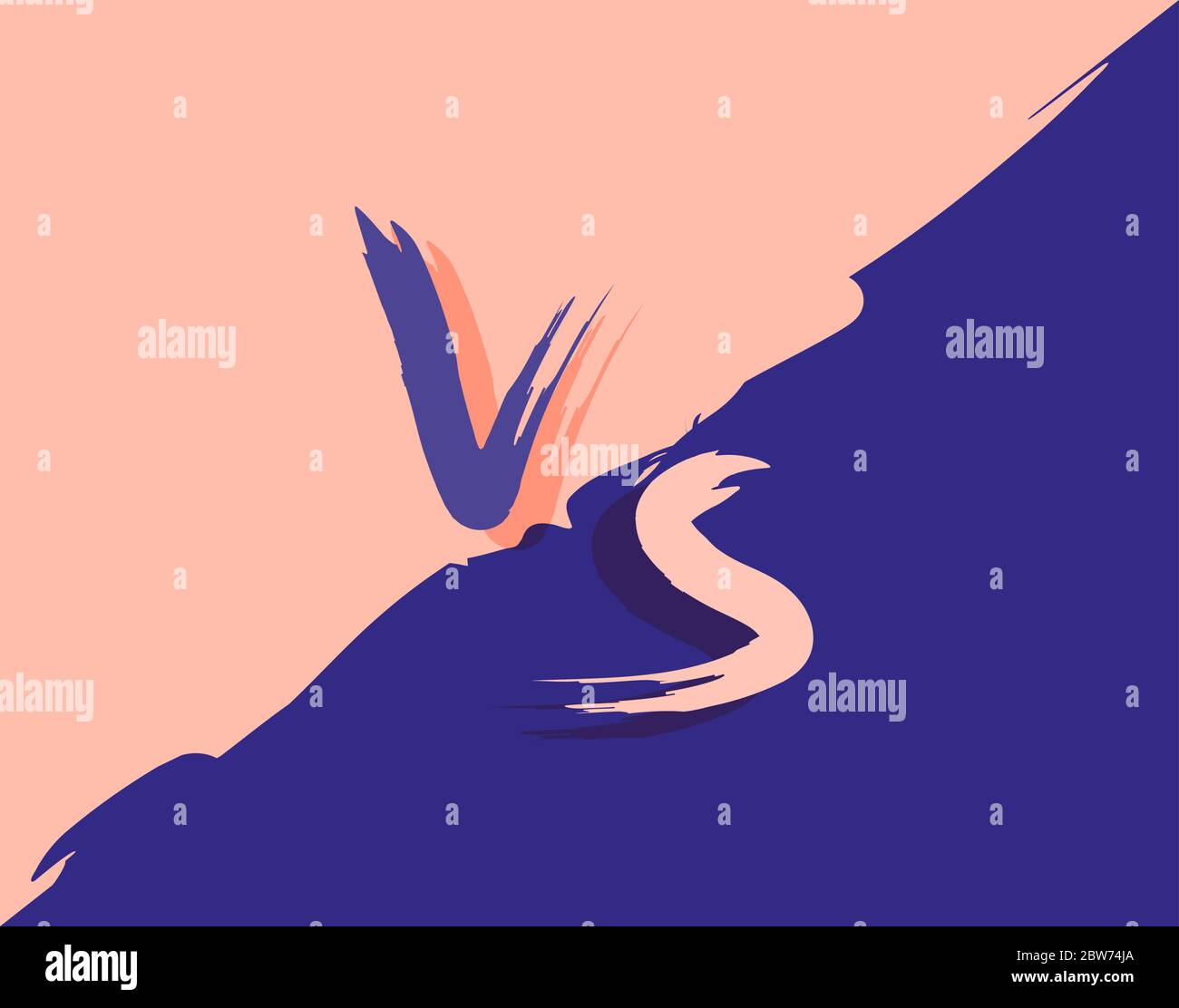 Challenge VS to battle competition background. Confrontation between ...