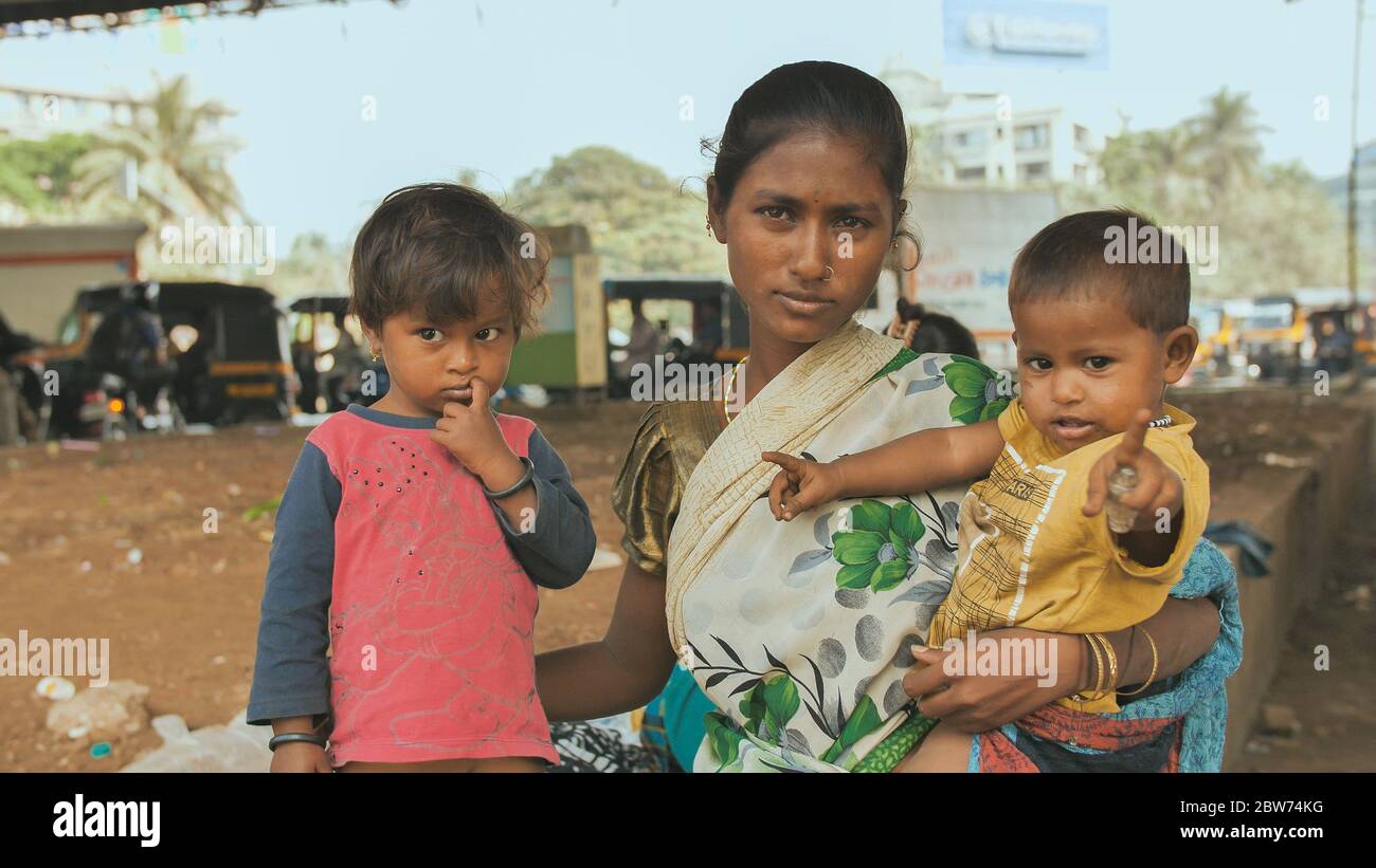 Indian Family Mumbai Poverty High Resolution Stock Photography and ...