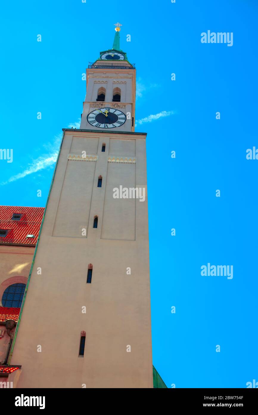 St. Peter's Church Spire in Munich Germany Stock Photo - Alamy
