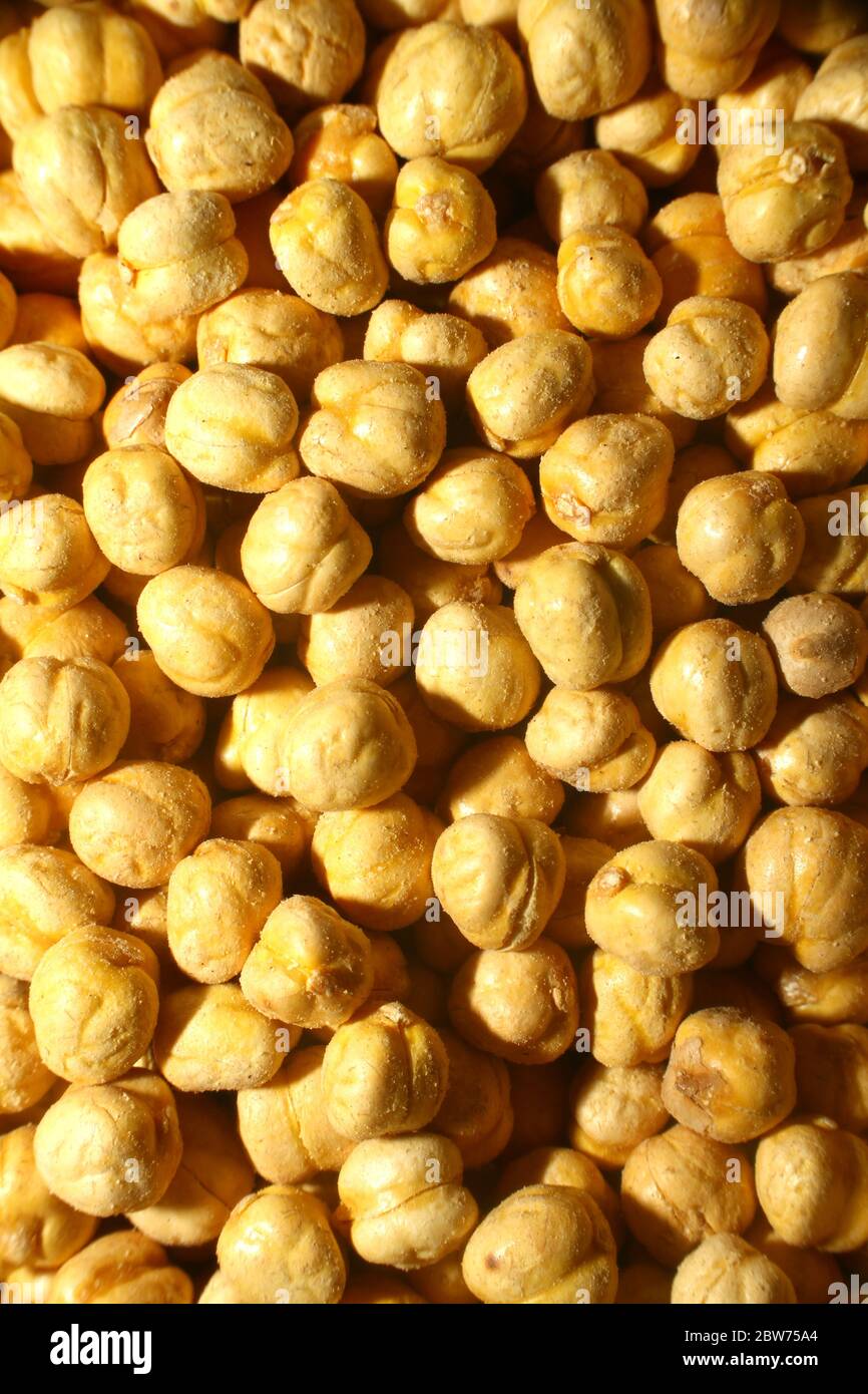chickpeas nuts food, baked salted close up Stock Photo - Alamy