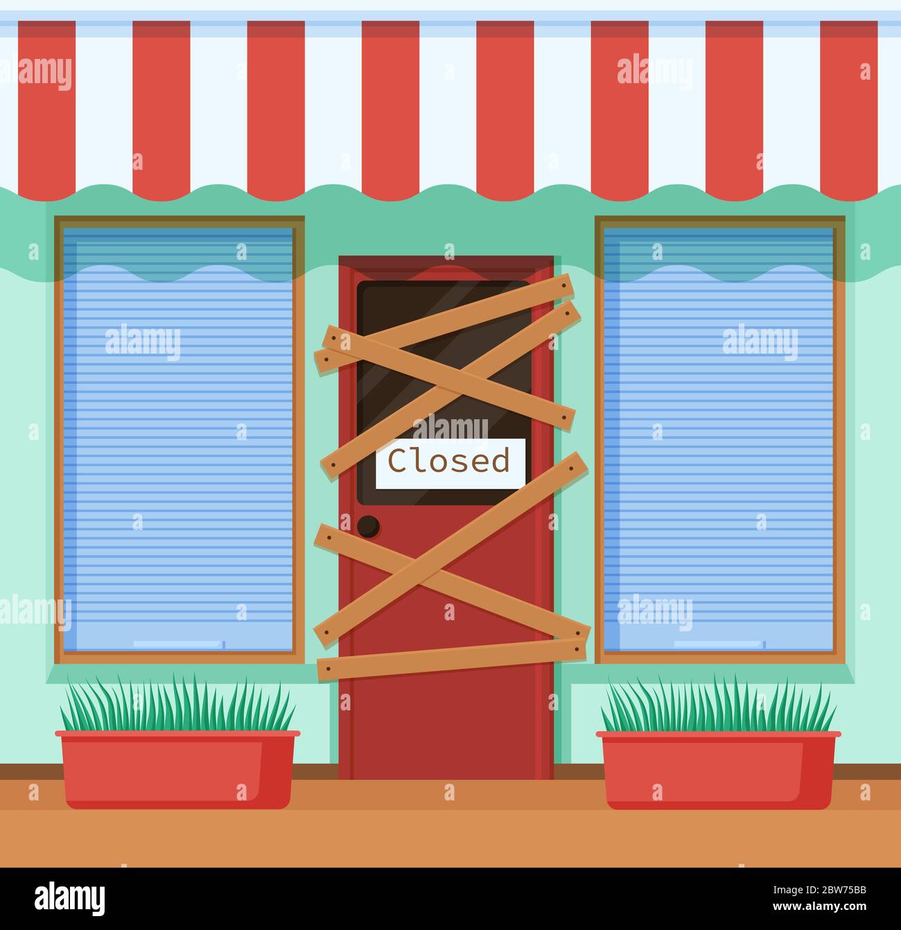 Store boarded up Stock Vector Images - Alamy