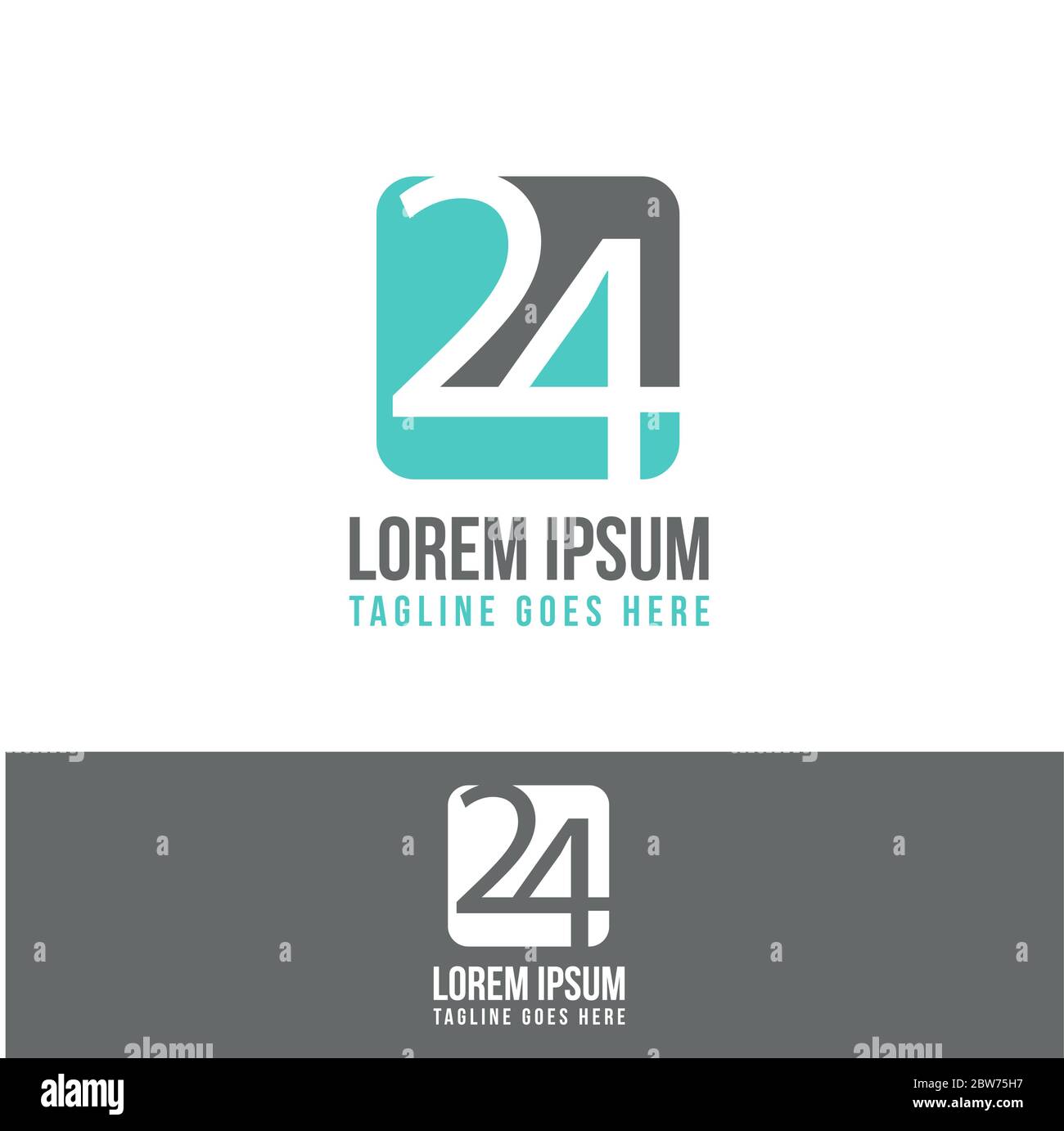 Number 24 icon symbol. Service around the clock 24 hours a day or 24 ...