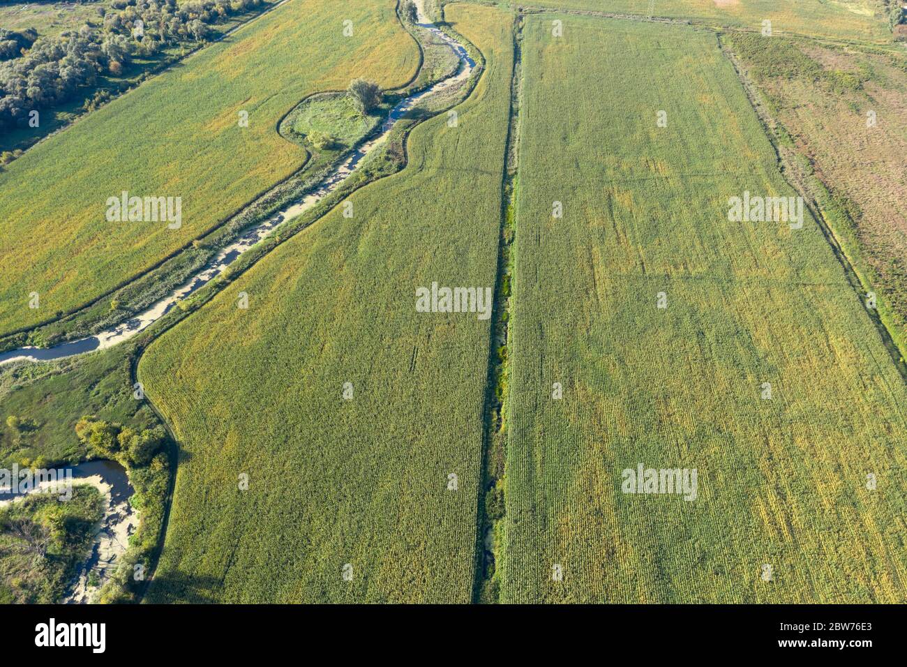 farm field, agriculture, view from above Stock Photo - Alamy