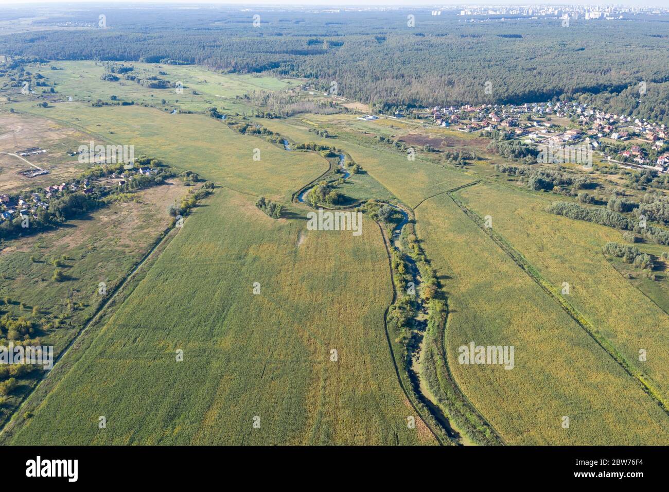 farm field, agriculture, view from above Stock Photo - Alamy