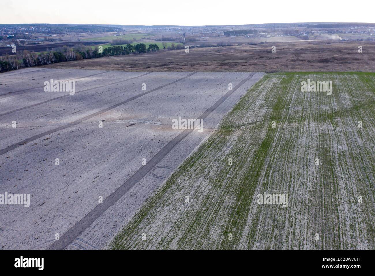 farm field, agriculture, view from above Stock Photo - Alamy