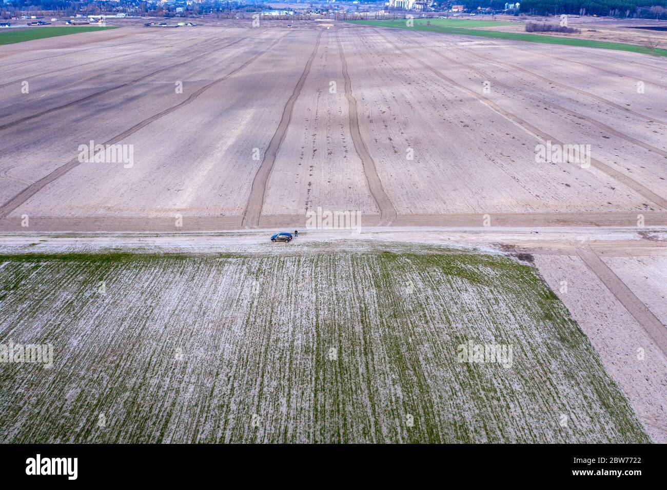 farm field, agriculture, view from above Stock Photo - Alamy
