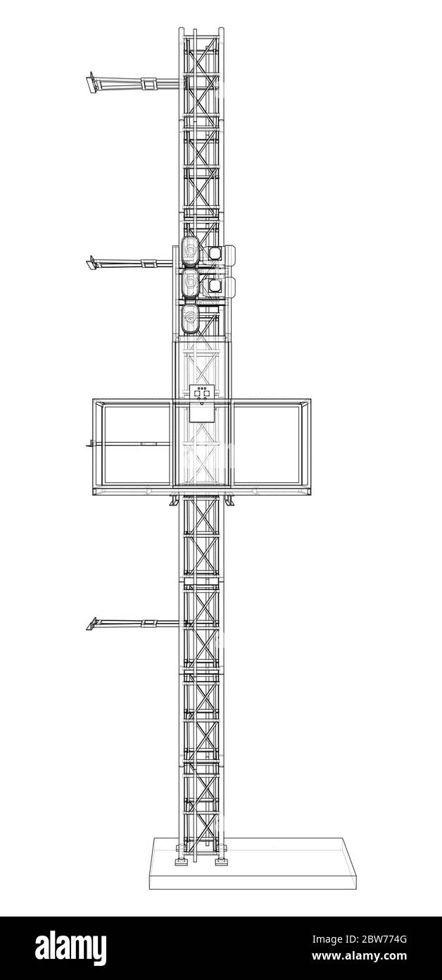 Mast lifts outline. Vector Stock Vector Image & Art - Alamy