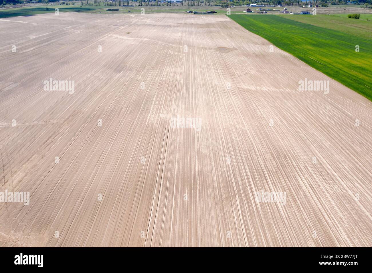 farm field, agriculture, view from above Stock Photo - Alamy