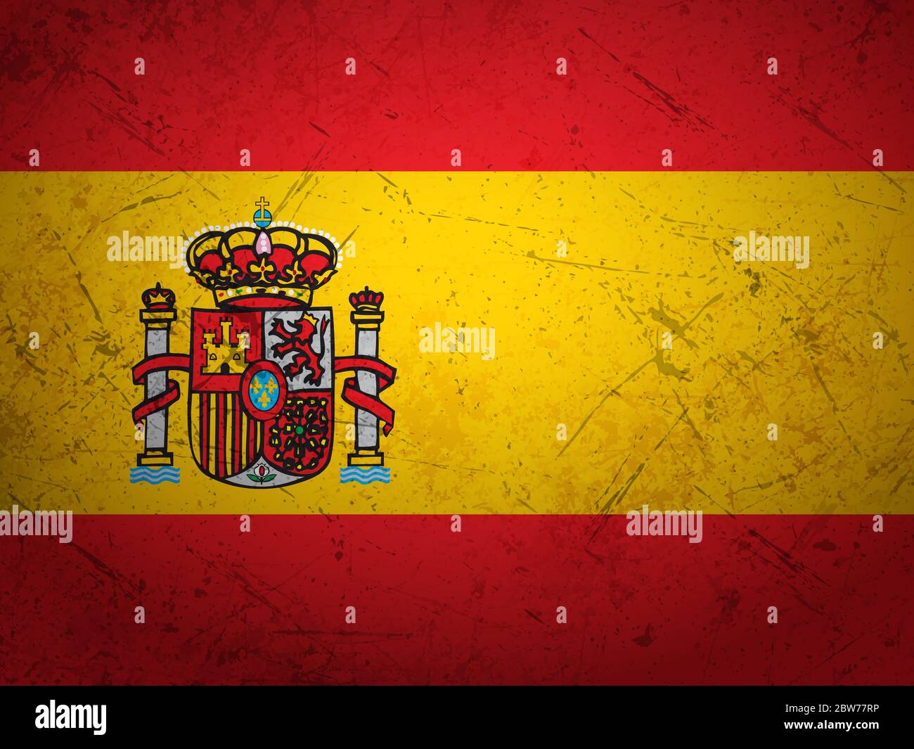 Grunge Spain flag textured background. Vector illustration Stock Photo ...