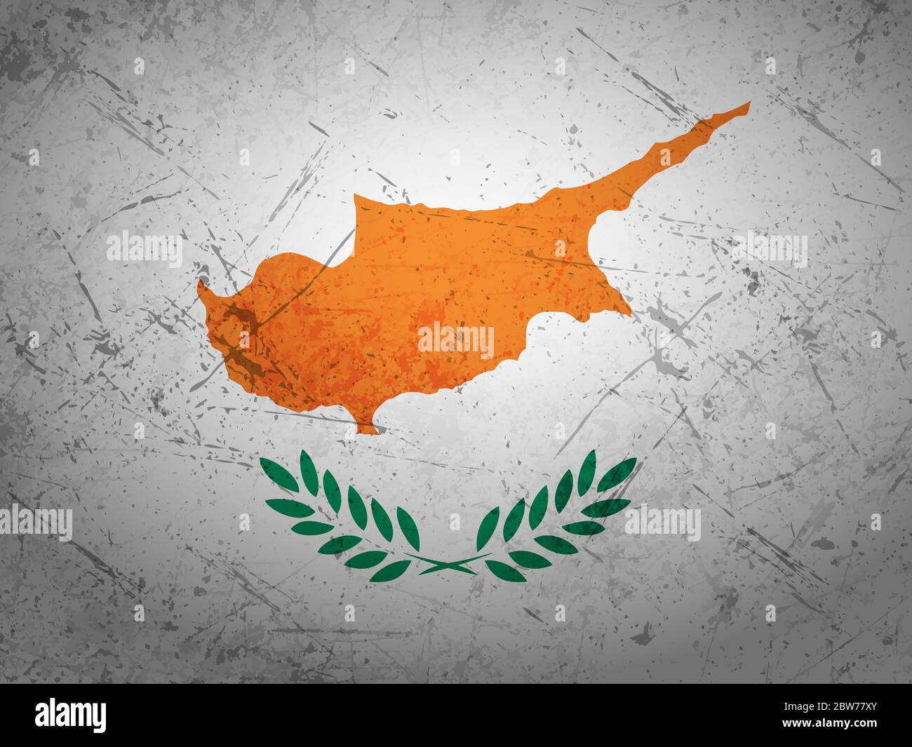 Grunge Cyprus flag textured background. Vector illustration Stock Photo ...
