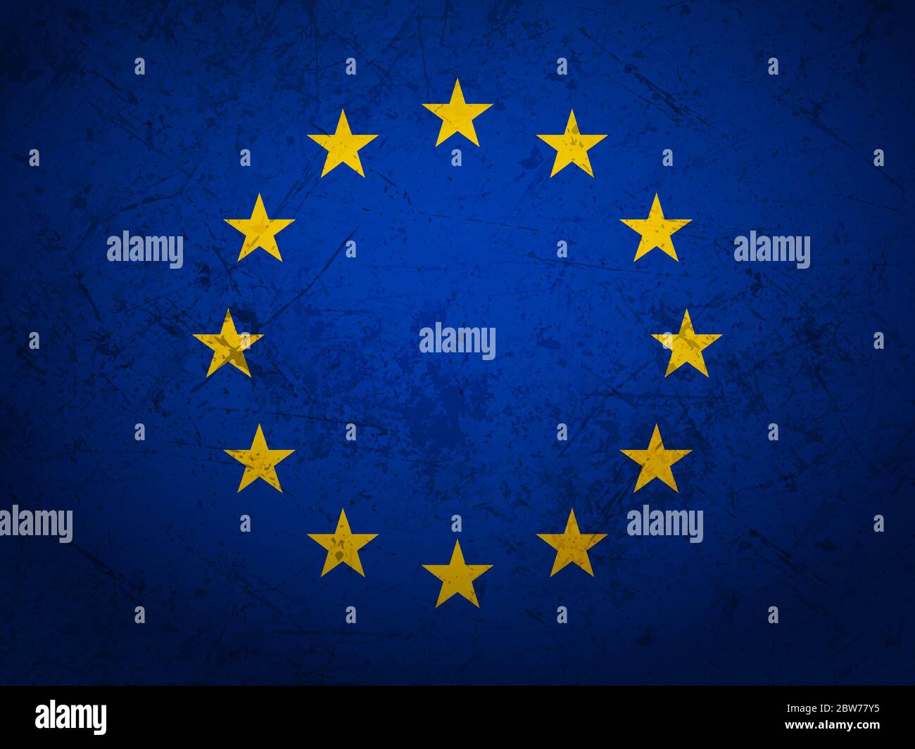 Grunge EU flag textured background. Vector illustration Stock Photo - Alamy