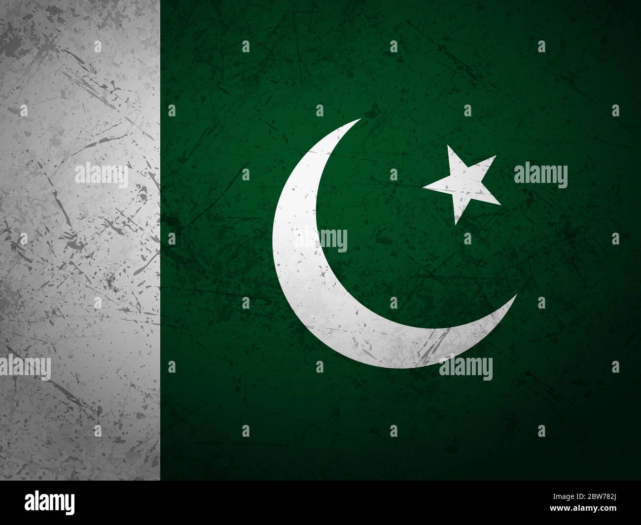 Grunge Pakistan flag textured background. Vector illustration Stock ...