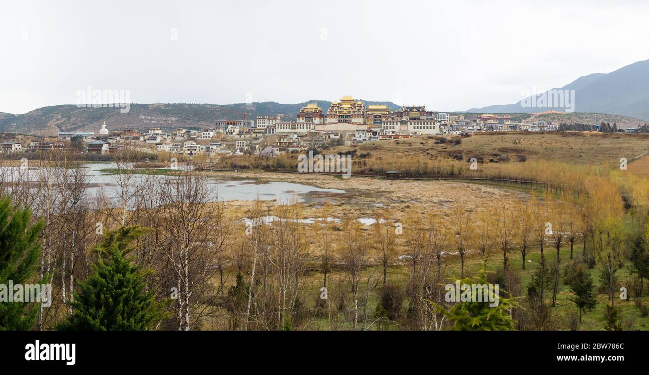 Yunnan,China - April 16,2017 : Songzanlin Temple is the largest Tibetan ...