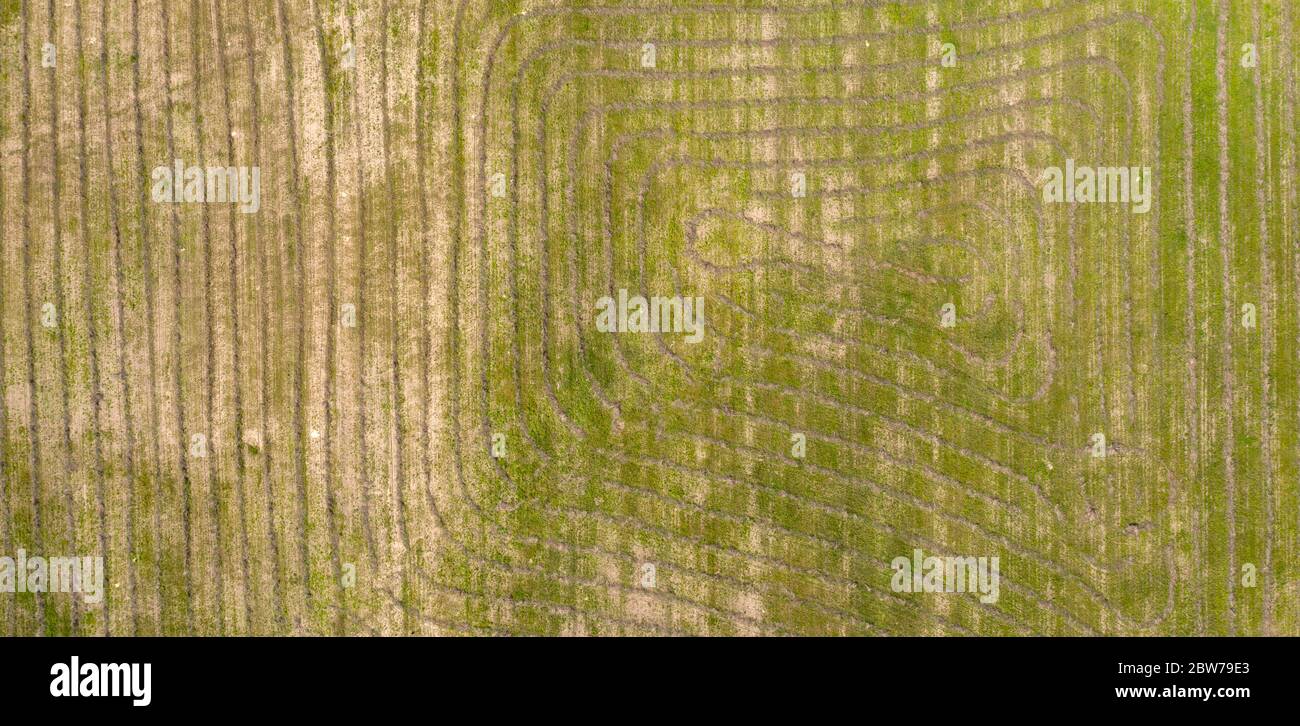 farm field, agriculture, view from above Stock Photo - Alamy