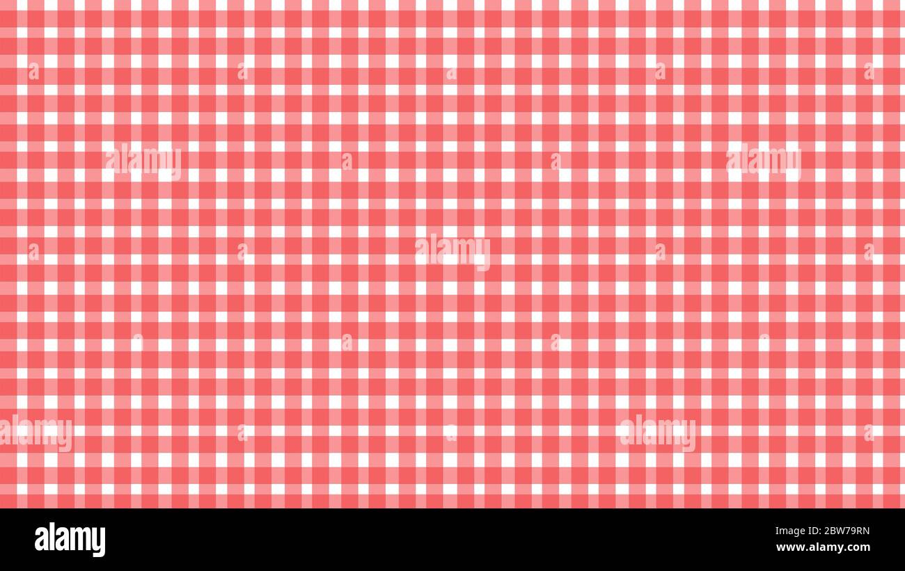 Old and trendy checked textile pattern in red and white color for ...