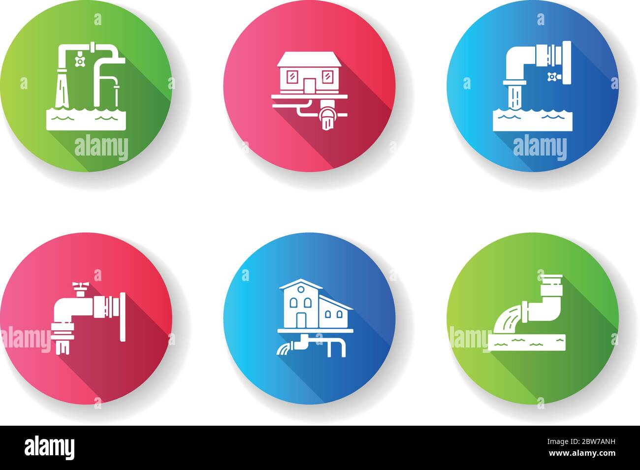 Pink water drainage pipe Cut Out Stock Images & Pictures - Alamy